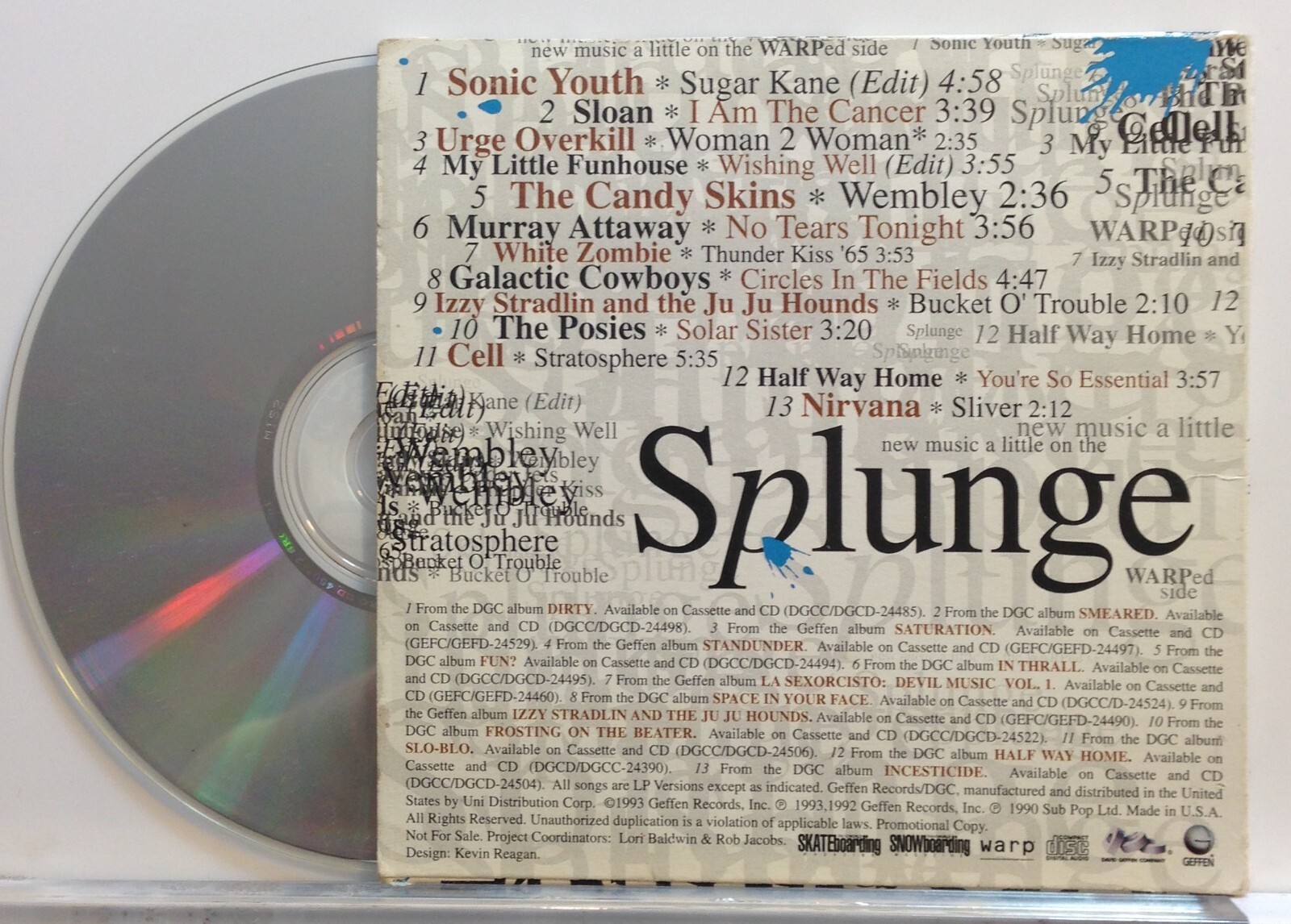 Splunge (CD Promo 1993 Card Sleeve) *Rare * Out Of Print *Very Good* | eBay
