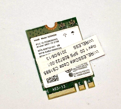HP EliteBook 820 G3 12.5" Laptop WiFi Wireless Card 806722-001 8260NGW ...
