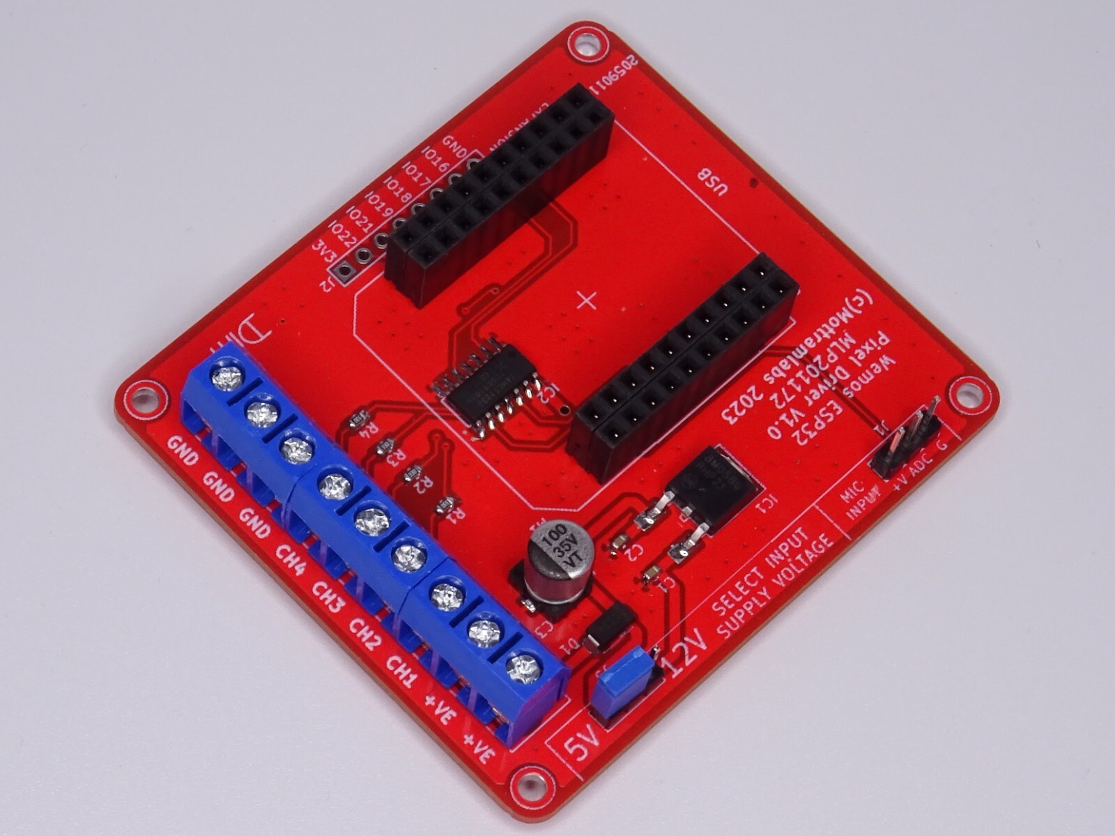4 Channel Wemos ESP32 - WS2811/WS2812 LED Driver Board - WLED - FastLED ...