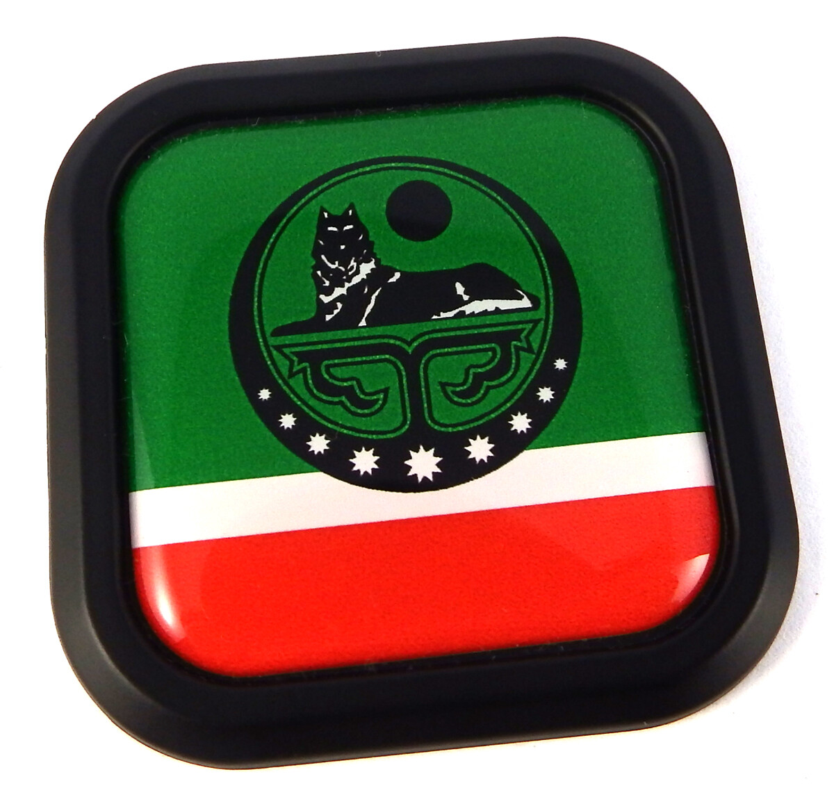Chechnya Flag Square Black rim Emblem Car 3D Decal Badge Hood Bumper ...
