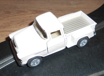 Scalextric conversion 1955 white Chevvy Stepside Pickup truck car ...