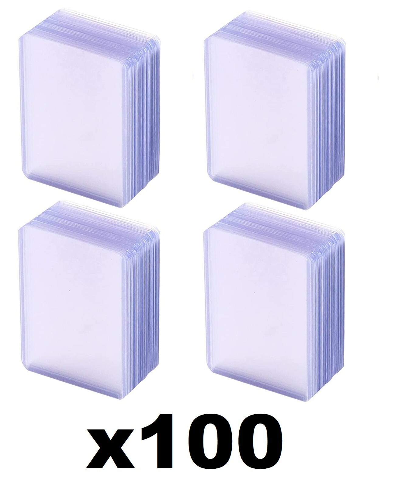100 3 x 4 Rigid Topload Trading Card Holders 35pt hard plastic top ...