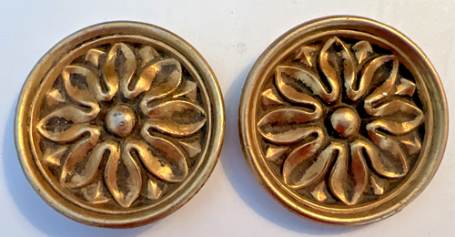 2 Vintage Ornate Brass Curtain Drapes Tie Back Victorian Pair 3.25 ...