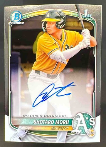 2025 Bowman Chrome Shotaro Morii Auto 1st Prospect #CPA-SM Athletics | eBay