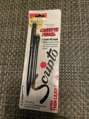 Vintage Scripto Cassette Pencil 0.5mm HB & Extra Cassette Refill Ultra ...
