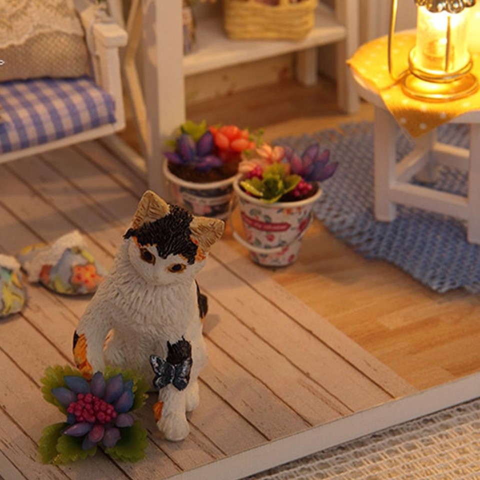 DIY Miniature House Kit – Mini Doll House Model Tiny Home Build Diorama ...