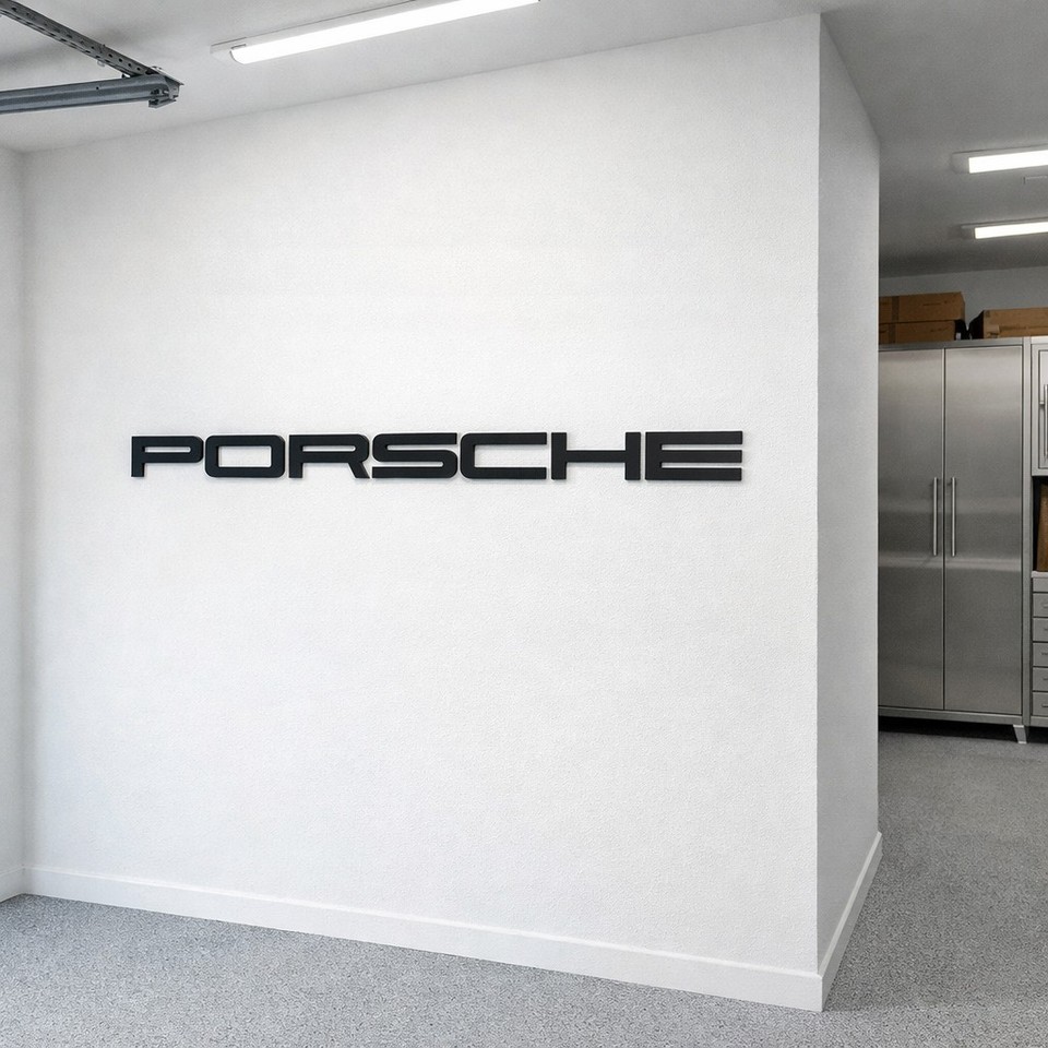 Porsche Font Style 3d Letters Wall Art Sign | eBay.de
