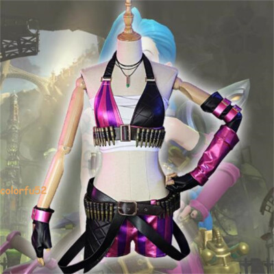 LOL Arcane League of Legends Jinx Cosplay Costume Outfits Women Party ...