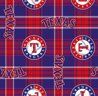 Texas Rangers MLB Major League Baseball Sports Team Fleece Fabric Print ...