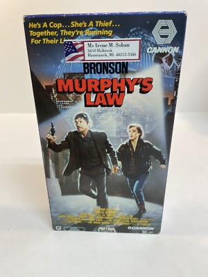 Murphy's Law VHS Charles Bronson movie Media Cannon Video Treasures ...