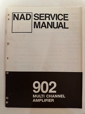 NAD Model 902 Multi Channel Amplifier Service Manual | eBay
