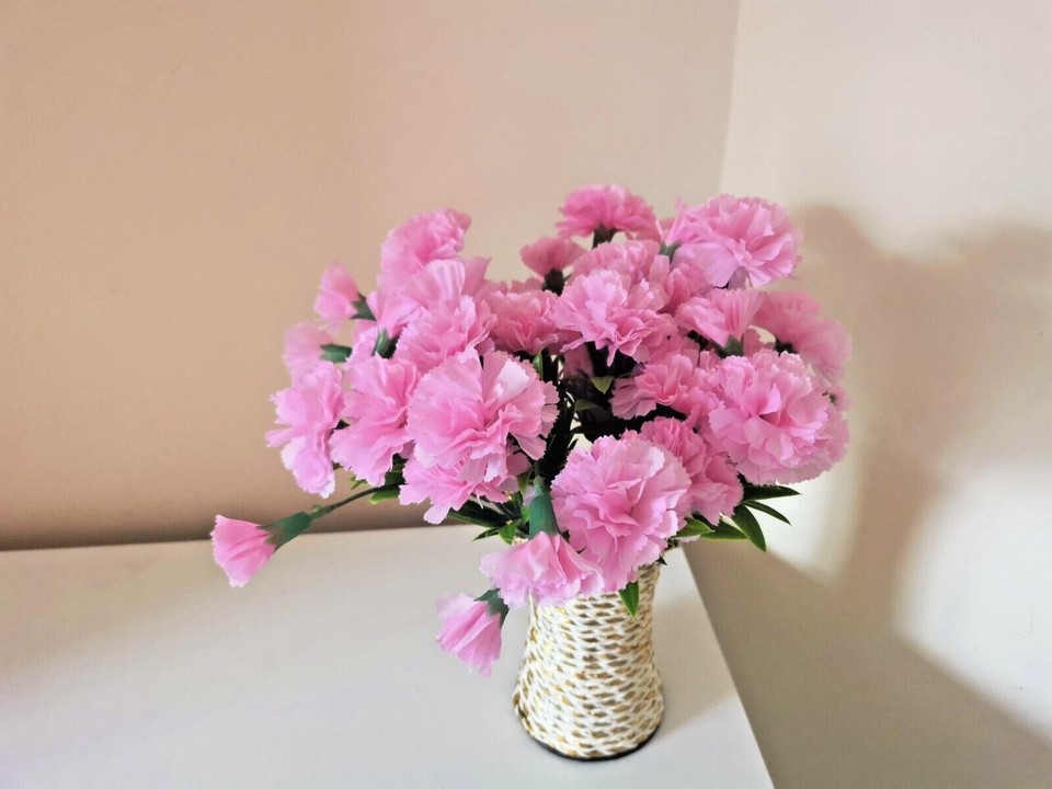 Artificial Carnation Fake Flower Bush Bouquet Home Wedding decor | eBay