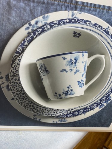NEW LAURA ASHLEY BLUEPRINT DINNERWARE 12 PIECE SET | eBay UK
