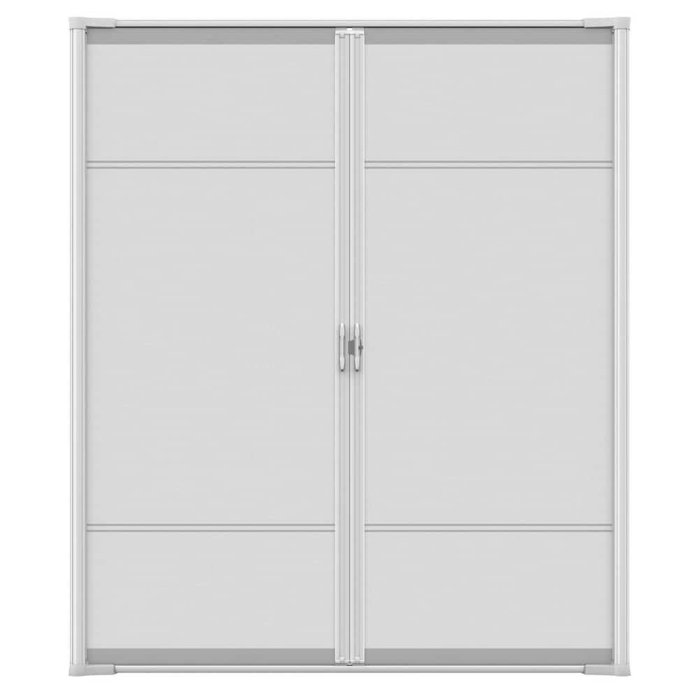 WEATHER STAR Double Retractable Screen Door Kit 72"W x 81"H Aluminum in ...