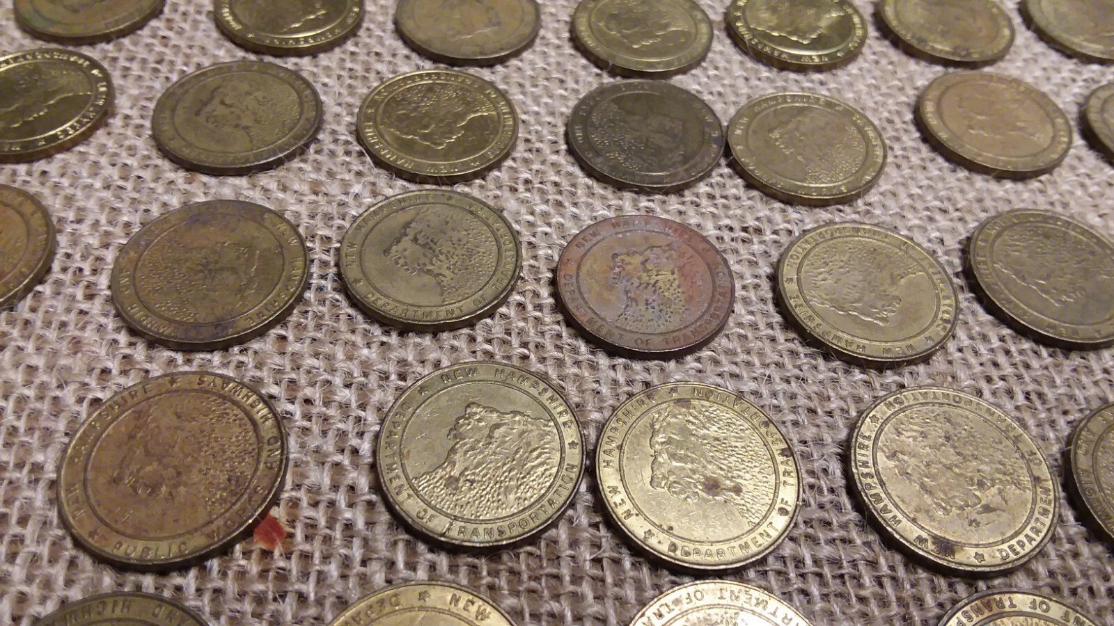 New Hampshire Highway Turnpike Tokens Coins 57pcs ACTUAL TOKENS ...