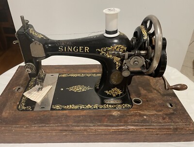 ANTIQUE SINGER SEWING MACHINE MODEL 127 HAND CRANK, MFG 1910 | eBay