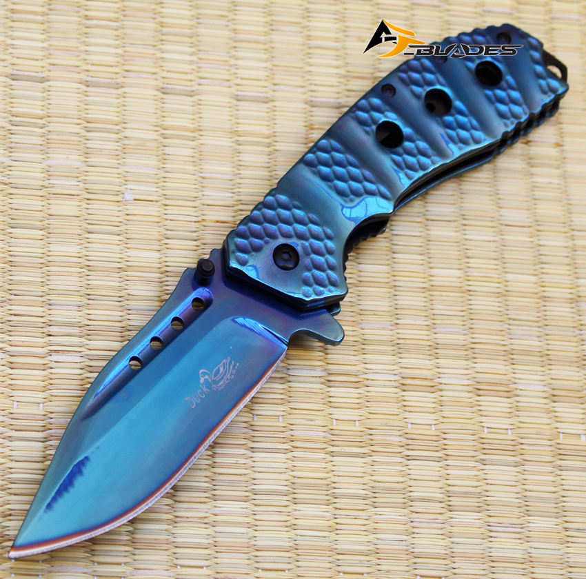 DUCK TITANIUM COATED Spring Assisted Pocket Knives [DK110349] | eBay