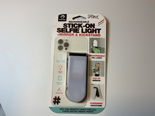 Selfshot - Rechargeable Stick-On Selfie Light, Mirror & Kickstand ...