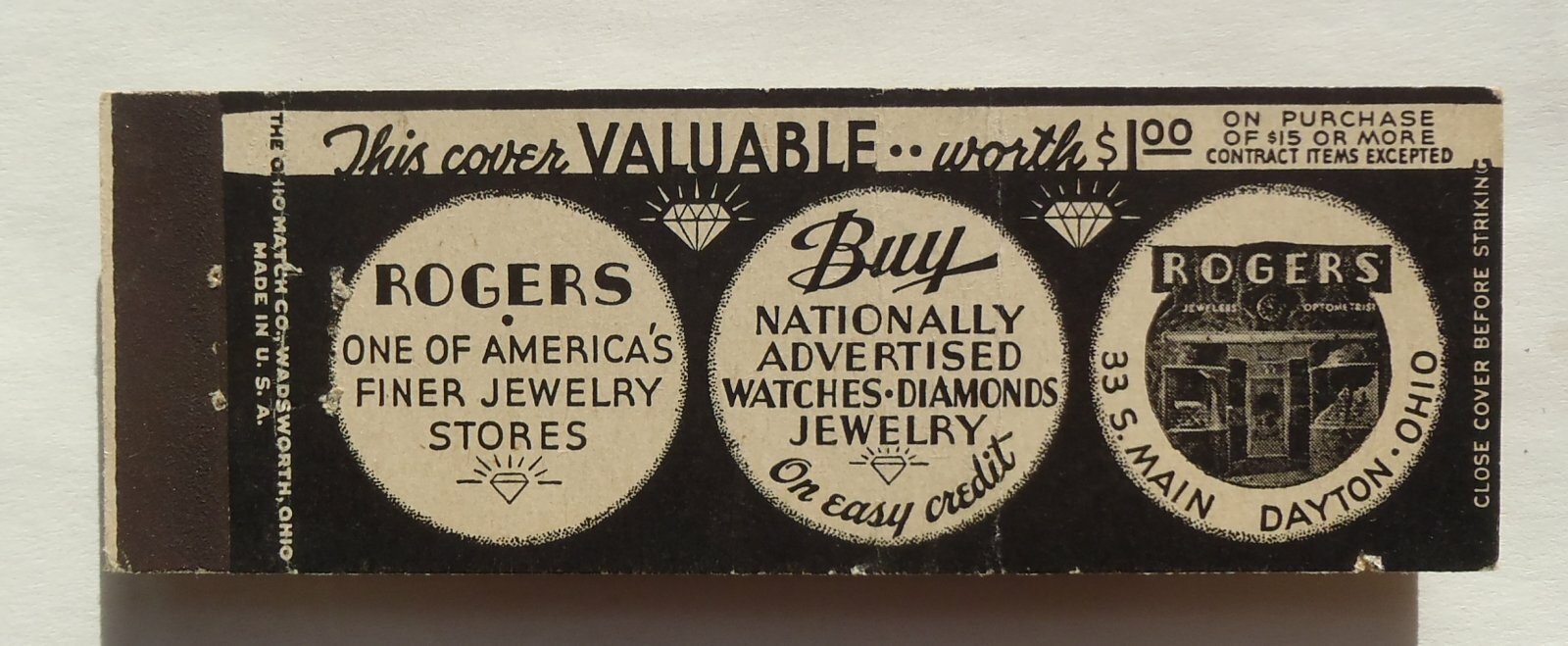 1930s? Full Length Rogers Jewelry Store 33 S Main Storefront Dayton OH ...