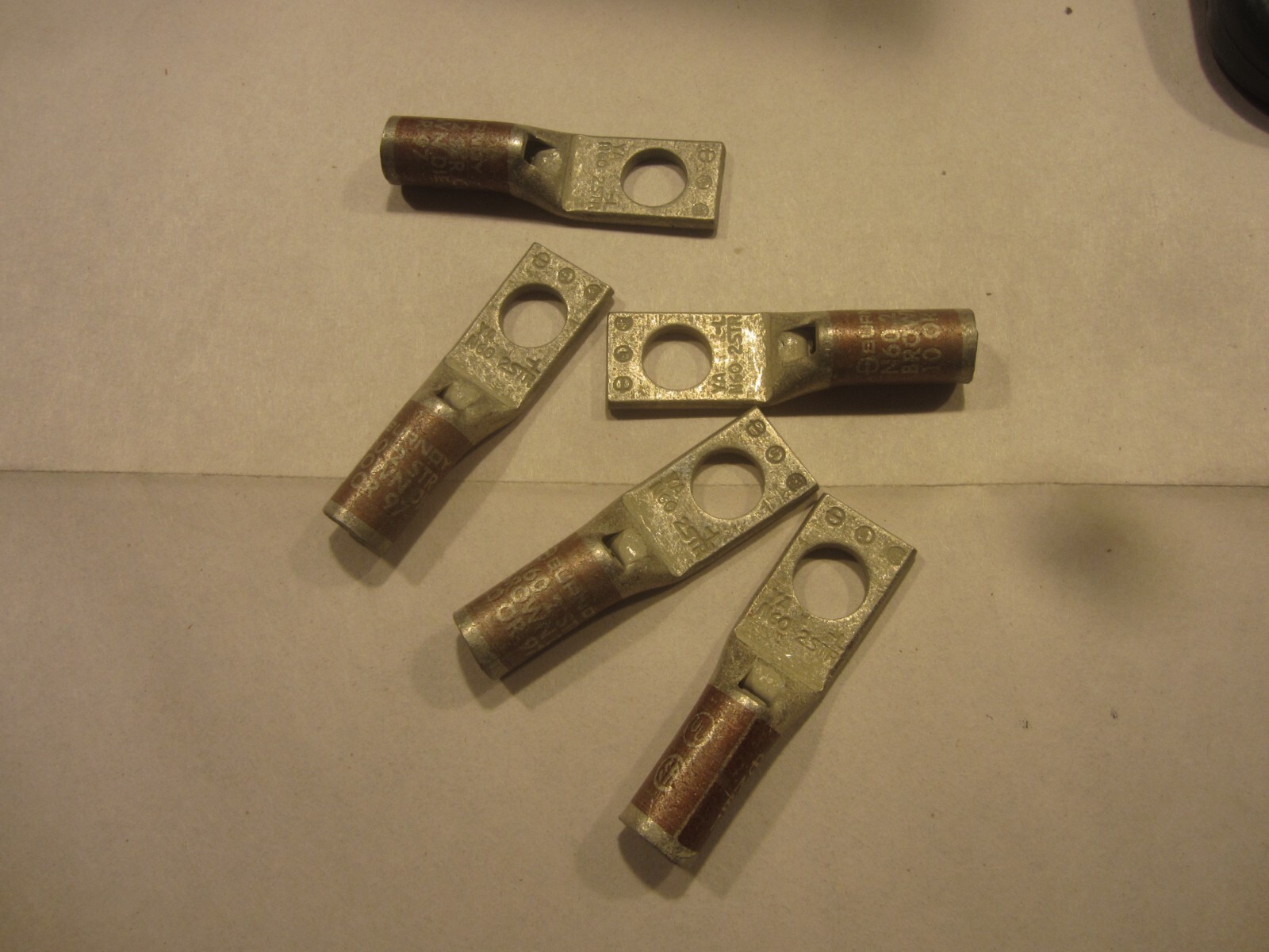 Burndy N60 2 AWG crimp lugs 5 pieces | eBay