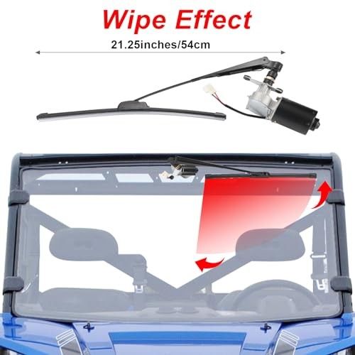 Electric UTV Windshield Wiper Kit, Universal 12V UTV Electric ...
