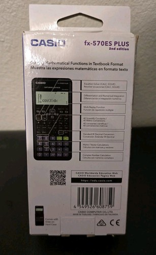 Casio Calculator FX-570ES PLUS 2nd Edition Scientific Textbook Display ...