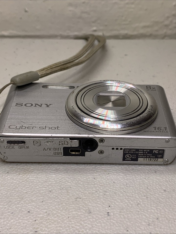 Sony Cyber-Shot Silver DSC-W730 16.1 MP Digital Camera 8x Optical Zoom ...