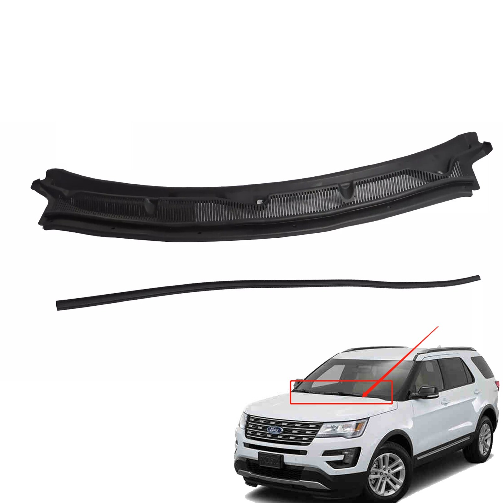 Top Windshield Cowl Grille Replacement For Ford Explorer 2011-2019 2.3L ...