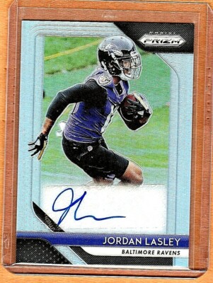 2018 PRIZM "SILVER"AUTO"JORDAN LASLEY"++BALTIMORE RAVENS++ | eBay