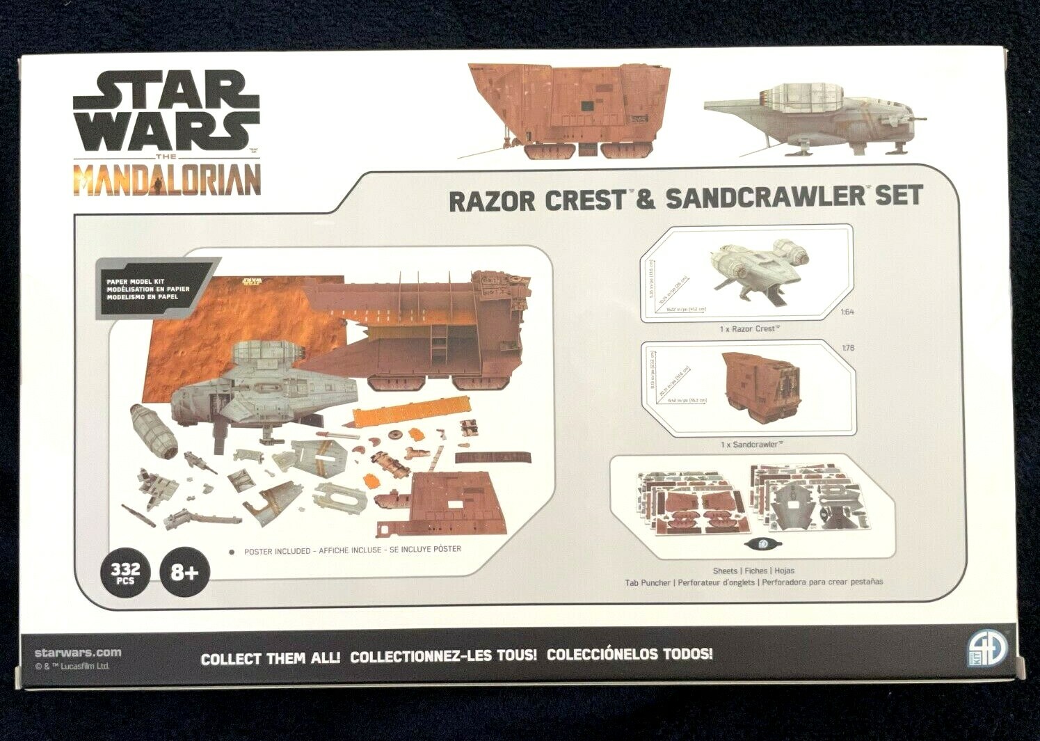 Star Wars The Mandalorian Razor Crest & Sandcrawler Set Paper Model 3D ...