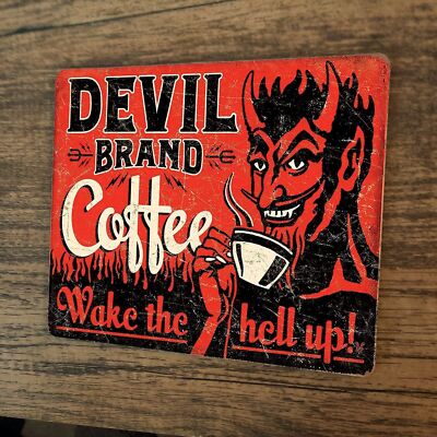 Devil Brand Coffee Mouse Pad Star Wake the Hell Up | eBay
