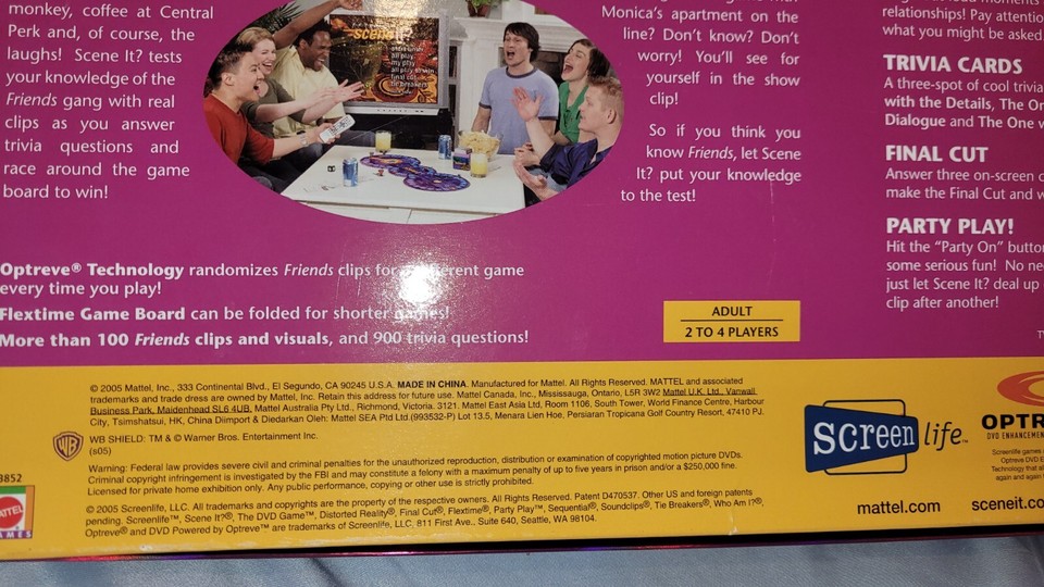 FRIENDS Scene It? DVD Board Game TV Show Complete | eBay