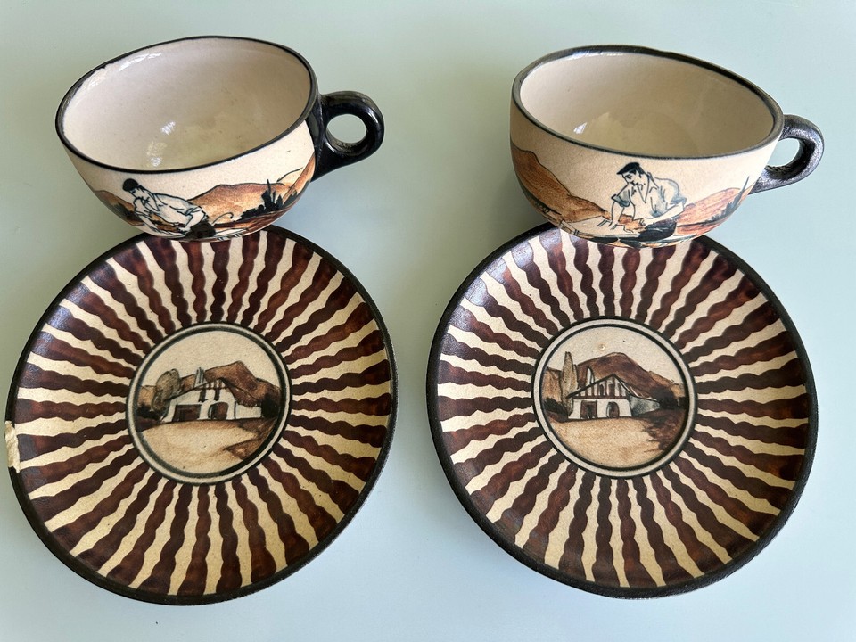 R. F. Ciboure hand painted Basque pottery teacup & saucer- pair | eBay
