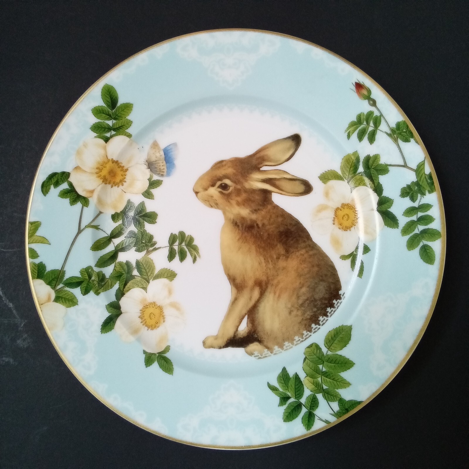 Williams Sonoma Spring Garden Bunny Rabbit Salad Plates Set of 4 | eBay