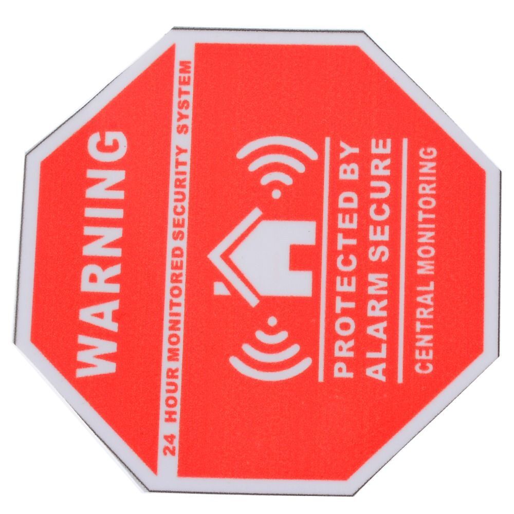 Red Security Alarm Sticker Waterproof Safety System Stickers | eBay ...