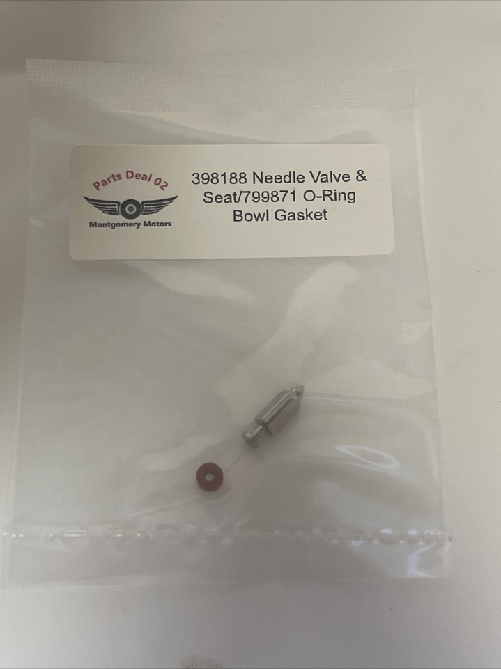 2 NEEDLE SEAT FLOAT VALVE CARBURETOR KIT FITS BRIGGS STRATTON 398188 ...