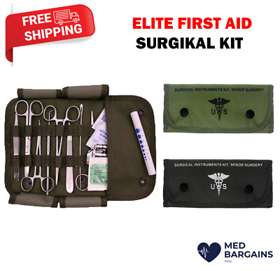 Elite First Aid Surgical Kit + REFILL With Military Molle Compatible Pouch | eBay