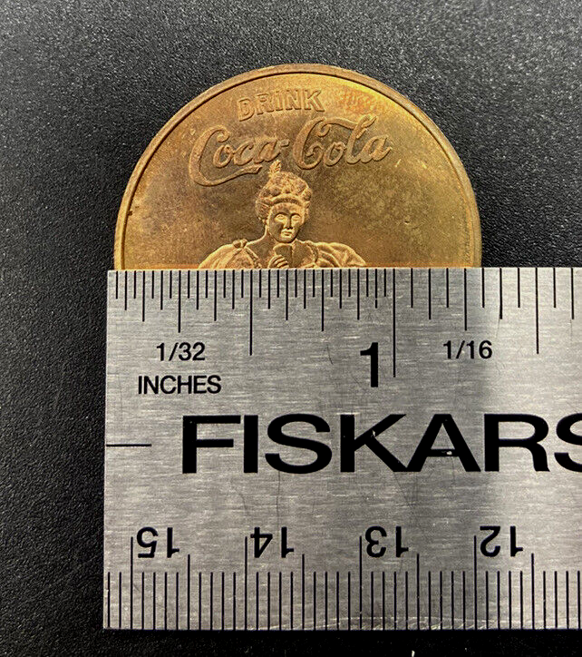 BRASS COKE COCA-COLA INGOT ROUND 75TH ANNIVERSARY LOUISVILLE KENTUCKY ...