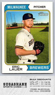 2023 Topps Heritage 301 Eric Lauer Brewers Baseball Card | eBay
