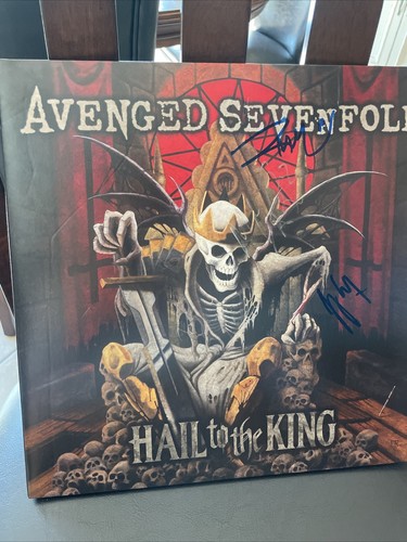 Avenged Sevenfold Signed Autographed Lp Hail To The King Vinyl Rare ...