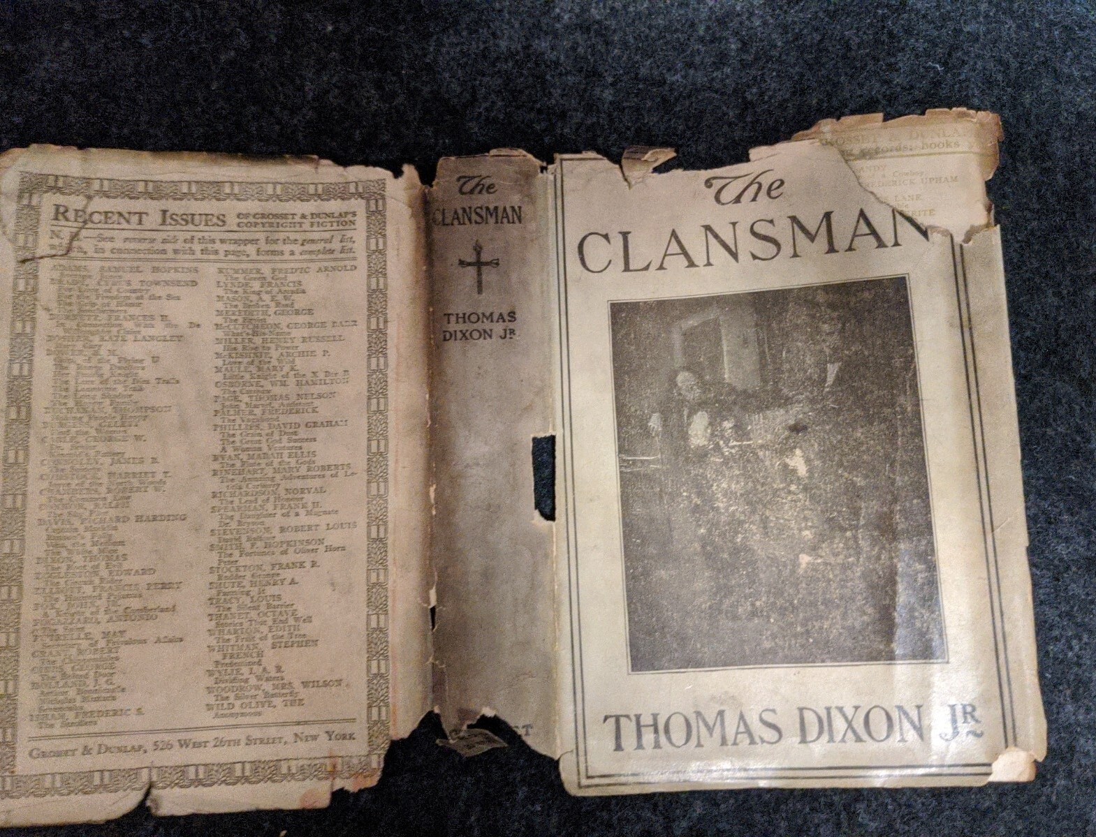 Thomas Dixon Jr. THE CLANSMAN 1st Edition With Dust Jacket Rare Odd KKK ...