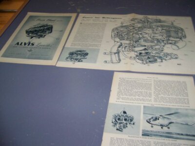 1949 ALVIS LEONIDES 9 CYL RADIAL ENGINE...PHOTOS/HISTORY/CUTAWAY/SALES ...