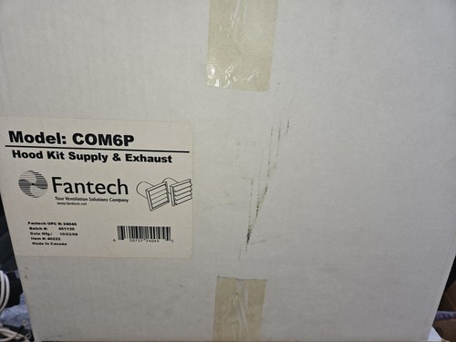 Fantech COM - 6" Duct - Supply and Exhaust Hood Set - White Plastic | eBay