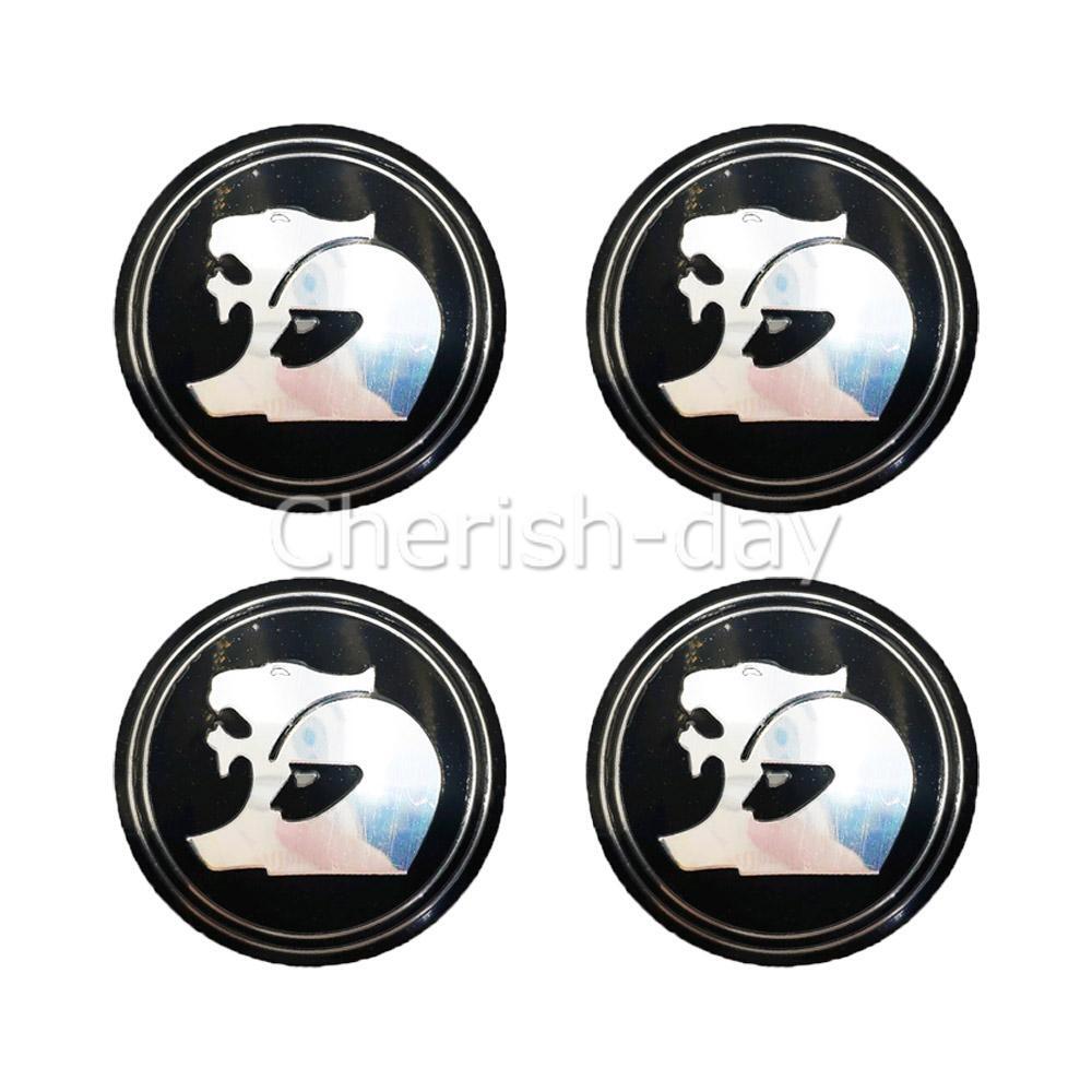 HSV WheeI Centre Caps 60 mm X4 Silver/Black VT VY VZ VE VF GTS R8 ...