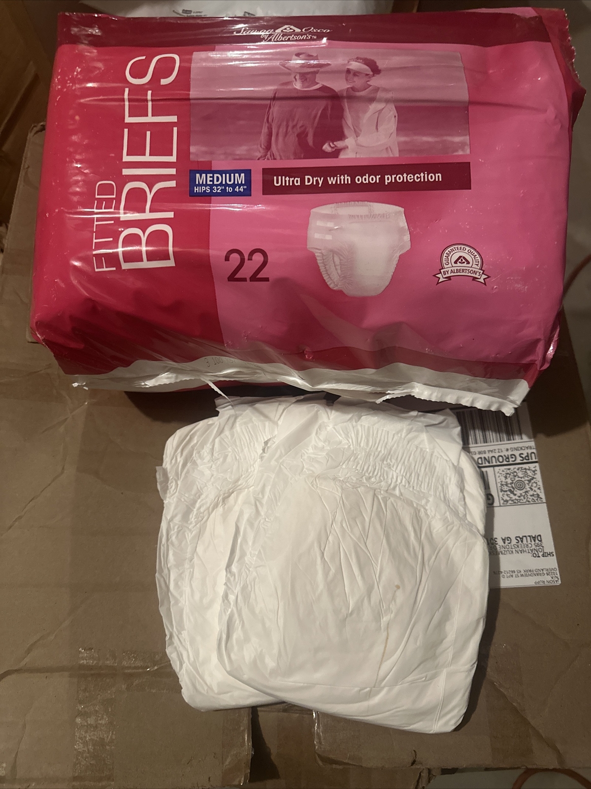 Sample Of 2 Medium Plastic Vintage Adult Diapers Albertsons Brand | eBay