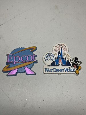 Vintage Disneyland Epcot Fridge Magnets lot Of 2 Walt Disney World Vtg ...