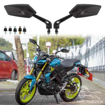 Pair Motorcycle Rearview Side Mirrors For Yamaha MT01 MT03 MT07 MT09 ...