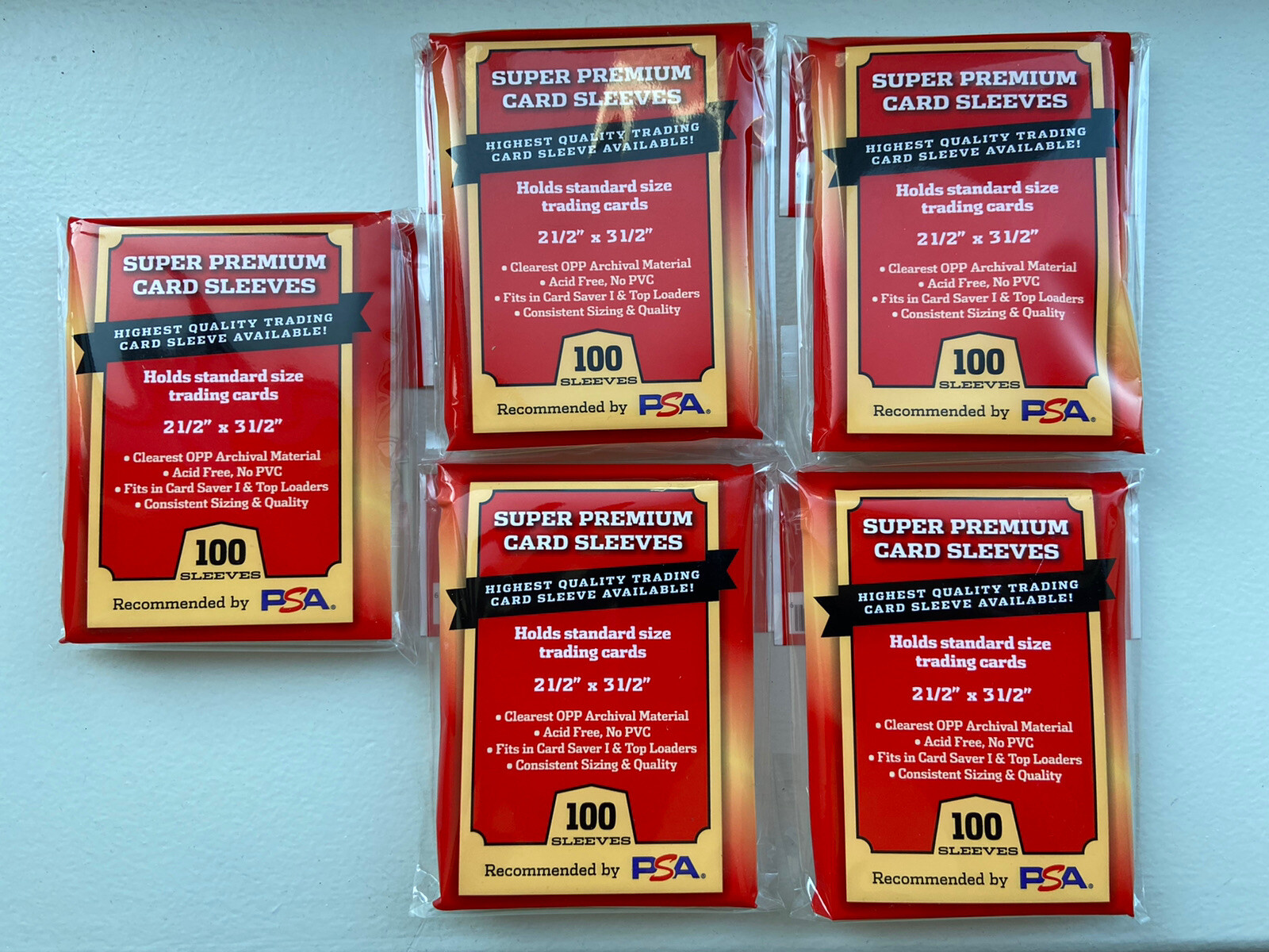 Cardboard Gold Super Premium Soft Card Penny Sleeves - LOT OF 5 - 500 ...