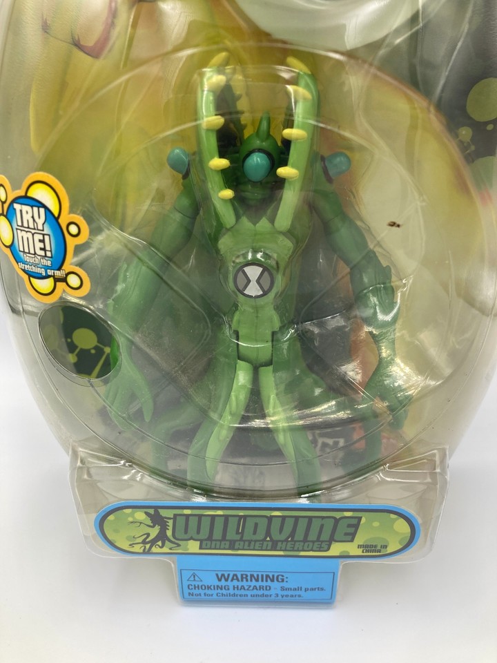 SEALED Ben 10 DNA Alien Heroes Wildvine 6" Figure Bandai 2008 Cartoon ...