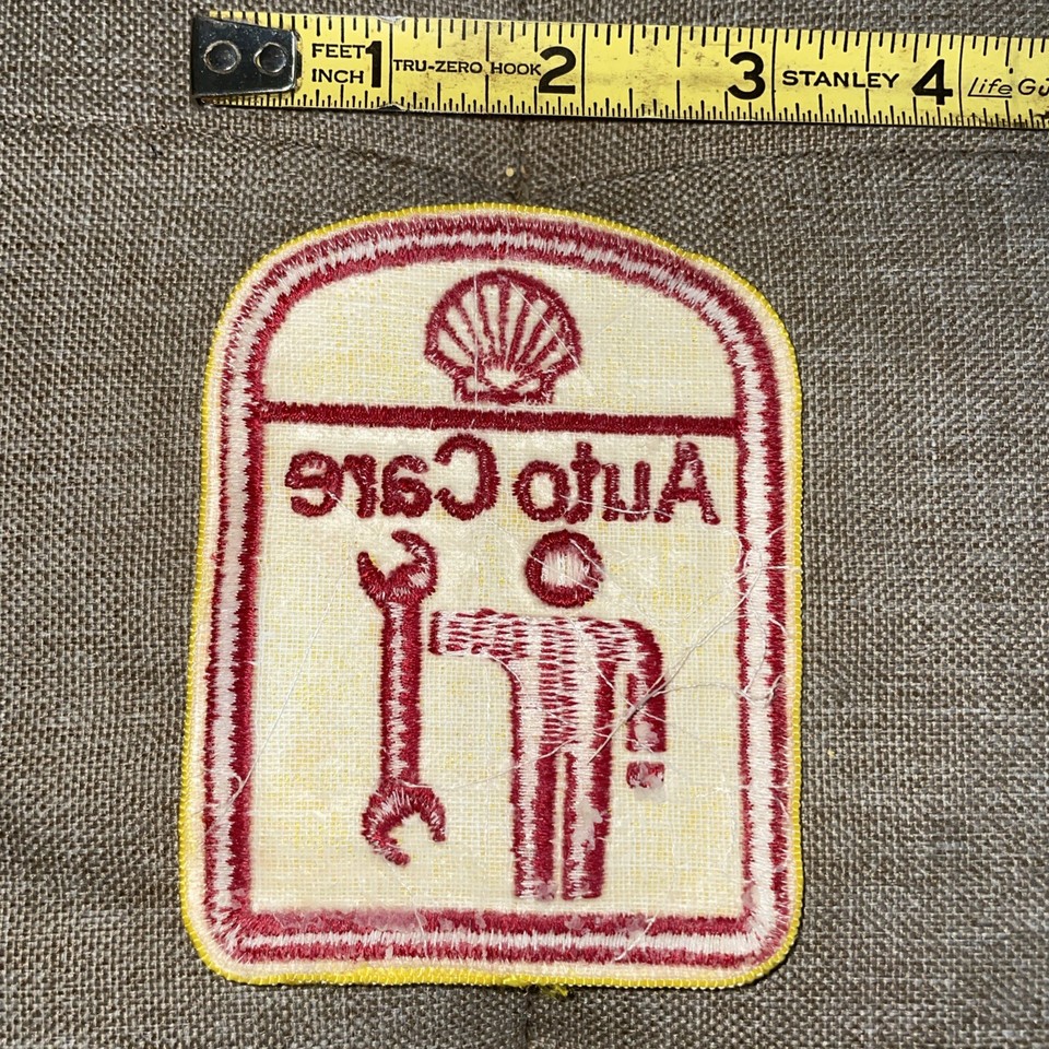 SHELL AUTO CARE EMBROIDERED SEW ON ONLY PATCH MAINTENANCE SERVICE 2 1/2 ...